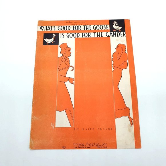 Irving Berlin Inc | Other | Vintage Sheet Music 934 Whats Good For The ...